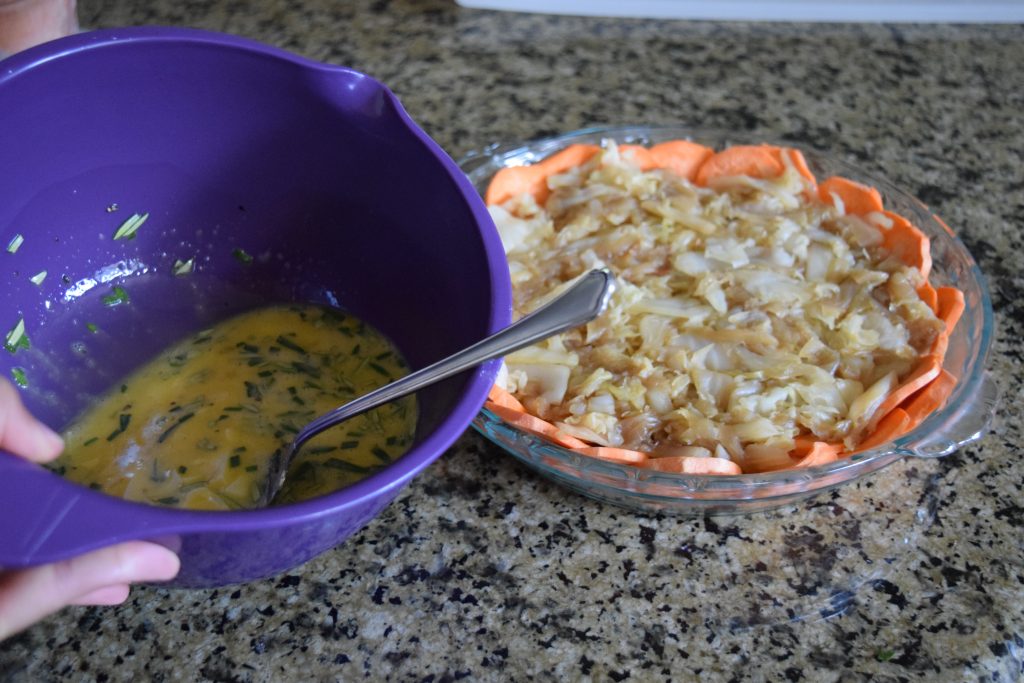 Caramelized Onion Cabbage Quiche – Up As I Go