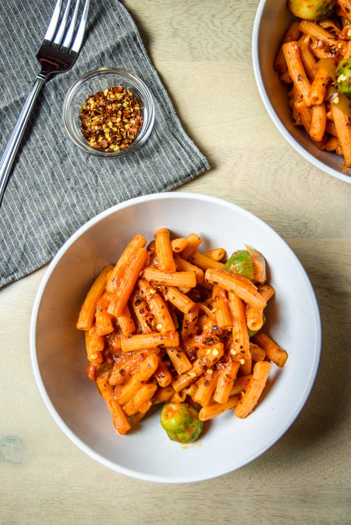 Protein-Packed Red Lentil Pasta with Marinara – Up As I Go