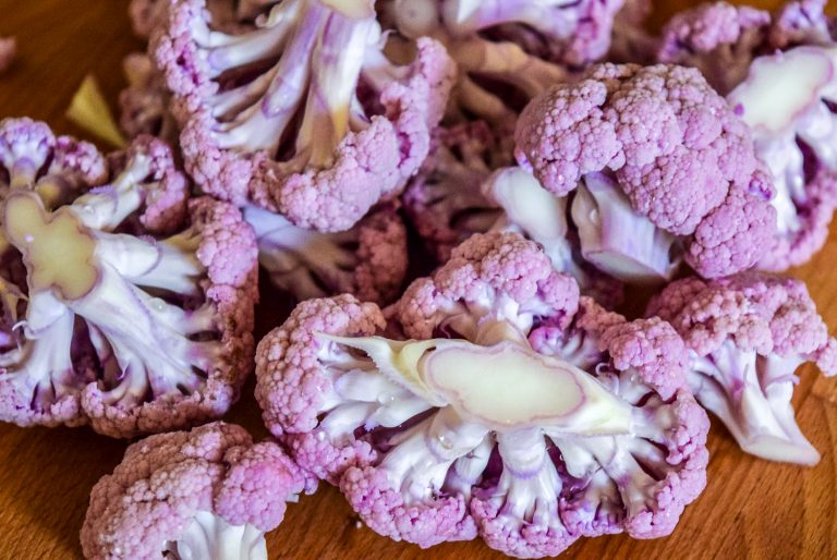 Roasted Purple Cauliflower Florets – Up As I Go