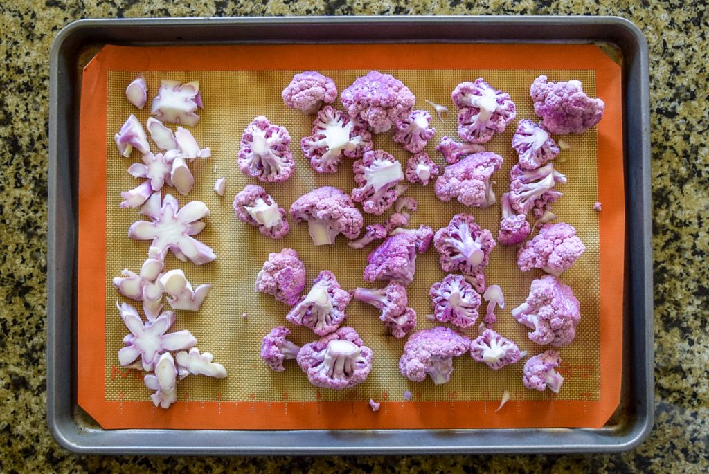 Roasted Purple Cauliflower Florets – Up As I Go